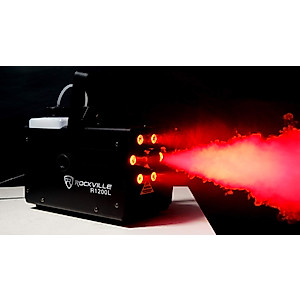 Rockville R1200L LED DMX Fog Machine Fogger+Remote+Gallon of Chauvet Fluid Juice