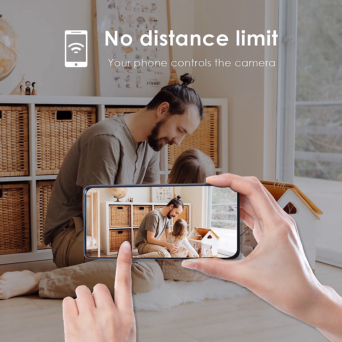 WOHAOK Mini Hidden Cameras, Wireless WiFi Camera HD 1080P Home Security, Surveillance with Audio and Video Live Feed, Covert Baby Nanny Cam, Tiny Smart Cameras with Night Vision and Motion Detection