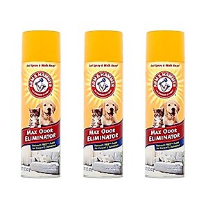 Arm & Hammer Max Odor Eliminator Vacuum Free Foam for Carpet and Upholstery, 15 oz (Pack of 3)