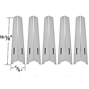 5 Pack Replacement Stainless Steel Heat Shield for Outdoor Gourmet BQ06W1B, North American Outdoors 43019U, 848506A and Jenn-Air 720-0709, 720-0720, 720-0727, 730-0709 Gas Grill Models