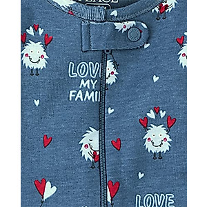The Children's Place Unisex Baby And Toddler Snug Fit Cotton Zipper One Piece Pajamas,BLUESTONE,2T