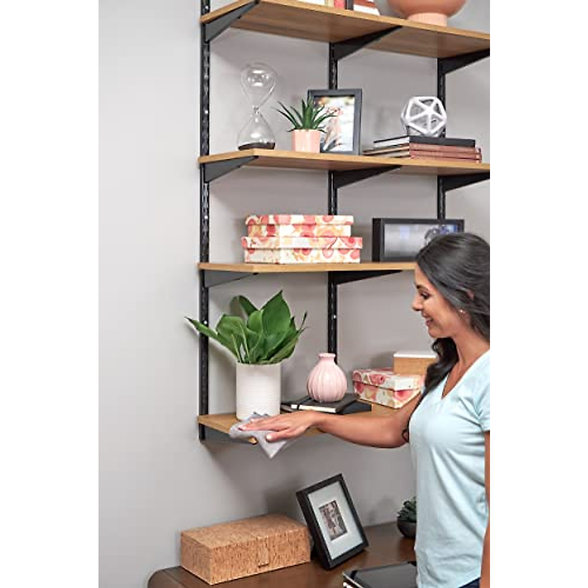 Rubbermaid 12"x24" Decorative Board, Golden Oak, Adjustable Shelf, Wood for Home/Garage Storage/Shelving