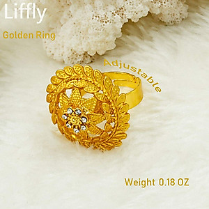 Gold Jewelry Set Dubai African Jewelry Sets for Women 24 K Hollow Golden Luxury Necklace Earrings Bracelet Ring Set for Lady Wife Mother