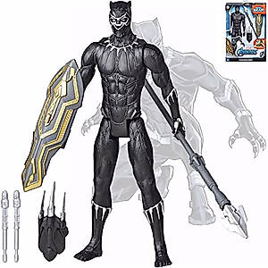 HASBROSERIES Titan Hero Series Black Panther 12 Inch Action Figure with Blast Gear