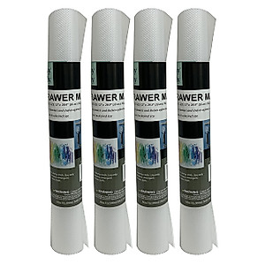 4 Rolls Kitchen Shelf Liner Non Slip Grip Mat Pad Drawer Cabinet Cover 30" Clear 4 Roll Clear Shelf Kitchen Drawer Liner Cover Non Slip Cushion Grip Tool Box Mat Pad 12" Wide X 30" Long Approx Lining