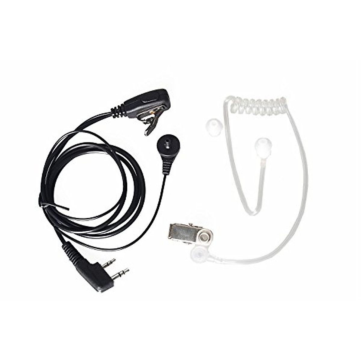 NSKI Air Acoustic Earpiece Headset for Two Way Radios UV-5R UV-B6 BF-888S UV-B6 UV-B5 Walkie Talkies 2-Pin Jack.