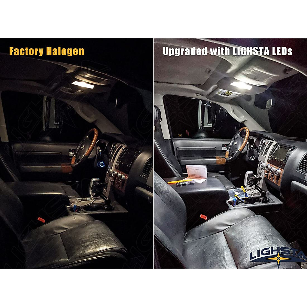 LIGHSTA 9PCS Super Bright White LED Interior Light Kit Package for Ford F150 2009 2010 2011 2012 2013 2014 + Cargo Lights + License Plate Lights and Install Tool