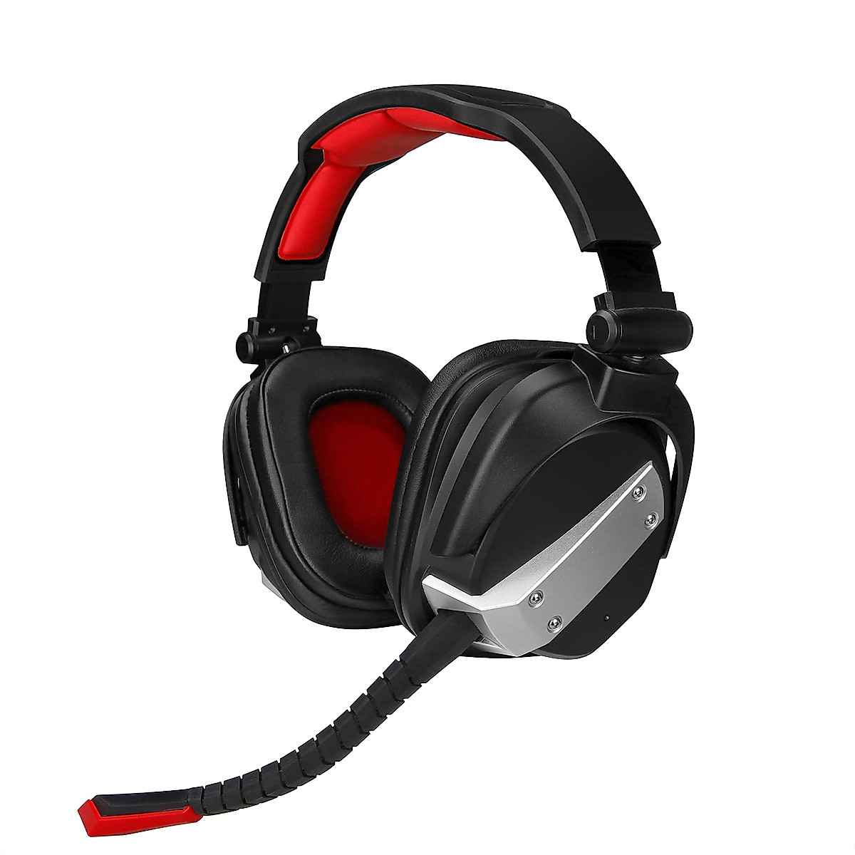 2.4G Wireless Gaming Headset Low Latency Foldable 7.1 Surround for PC Laptop Switch NS PS5 PS4 Not suitable for Xbox One Xbox Series X Games Detachable Noise Cancelling Microphone Memory Foam Earmuffs