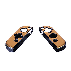 HDE Protective Cover for Nintendo Switch Joy-Con Controller Plastic Protectors Snap On Shell with Comfort Contoured Back (Gold)