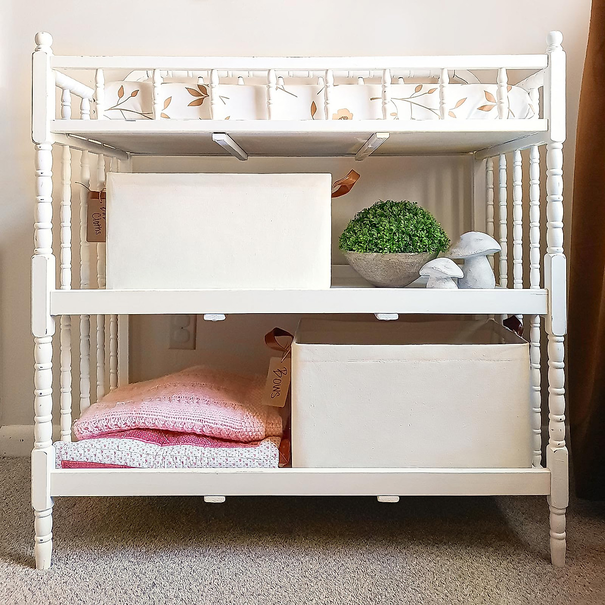 CHICVITA Large Storage Bins Storage Baskets for Organizing, Closet Organizers and Storage, Small Laundry Basket, Closet Storage Bins for Shelves, 16 ¾" L x 11" W x 9 ¾" H, Beige, 2-Pack