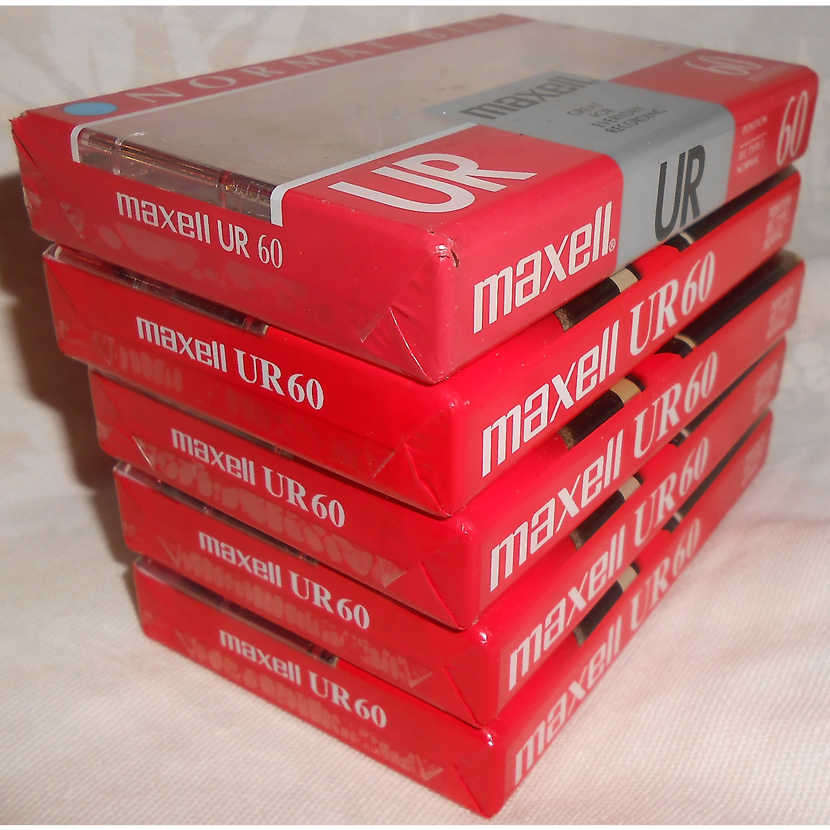 Maxell UR 60 Position IEC Type I Normal Audio Cassette - 5 Pack