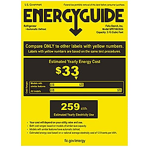 Summit Appliance SPR196OS24 24" Wide Built-In All-Refrigerator, Slide-out Storage Compartment, 17.25" Shallow Depth, Weatherproof Design, Stainless Steel Construction, 3.13 cu.ft Capacity