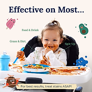 Miss Mouth's Messy Eater Stain Treater Wipes - 5 Pack Stain Remover - Newborn & Baby Essentials - No Dry Cleaning Food, Grease, Coffee Off Laundry, Underwear, Fabric