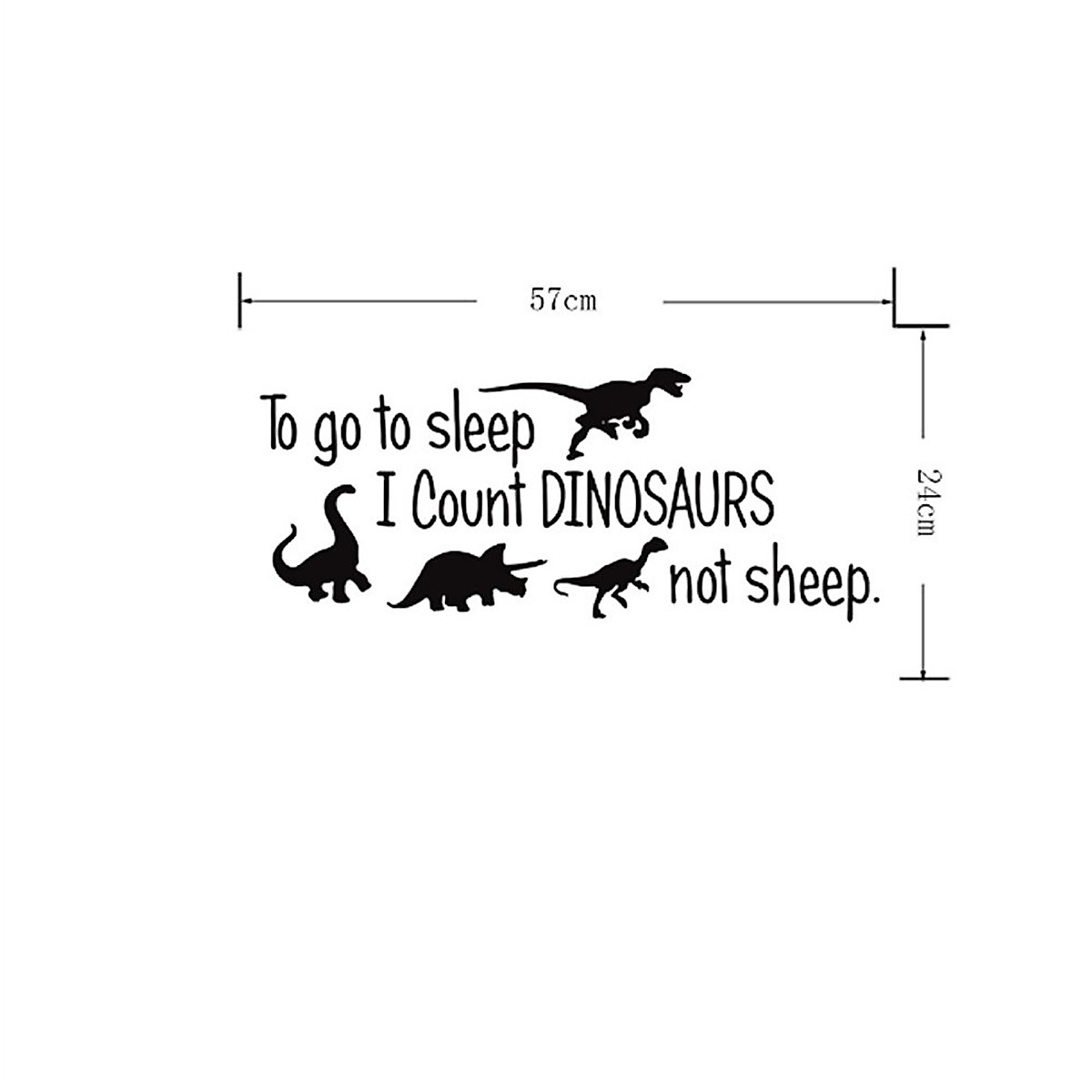 to Go to Sleep I Count Dinosaurs Not Sheep Vinyl Wall Decals Kids Room Bedroom Nursery Cartoon Wall Art Home Decor Stickers