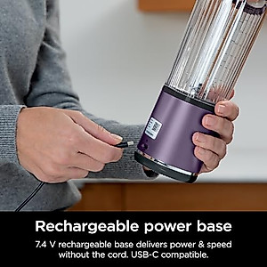Ninja Blast Portable Blender, Cordless, 18oz. Vessel, Personal Blender for Shakes & Smoothies, BPA Free, Leakproof Lid & Sip Spout, USB-C Rechargeable, Dishwasher Safe Parts, Metallic Purple, BC151PL