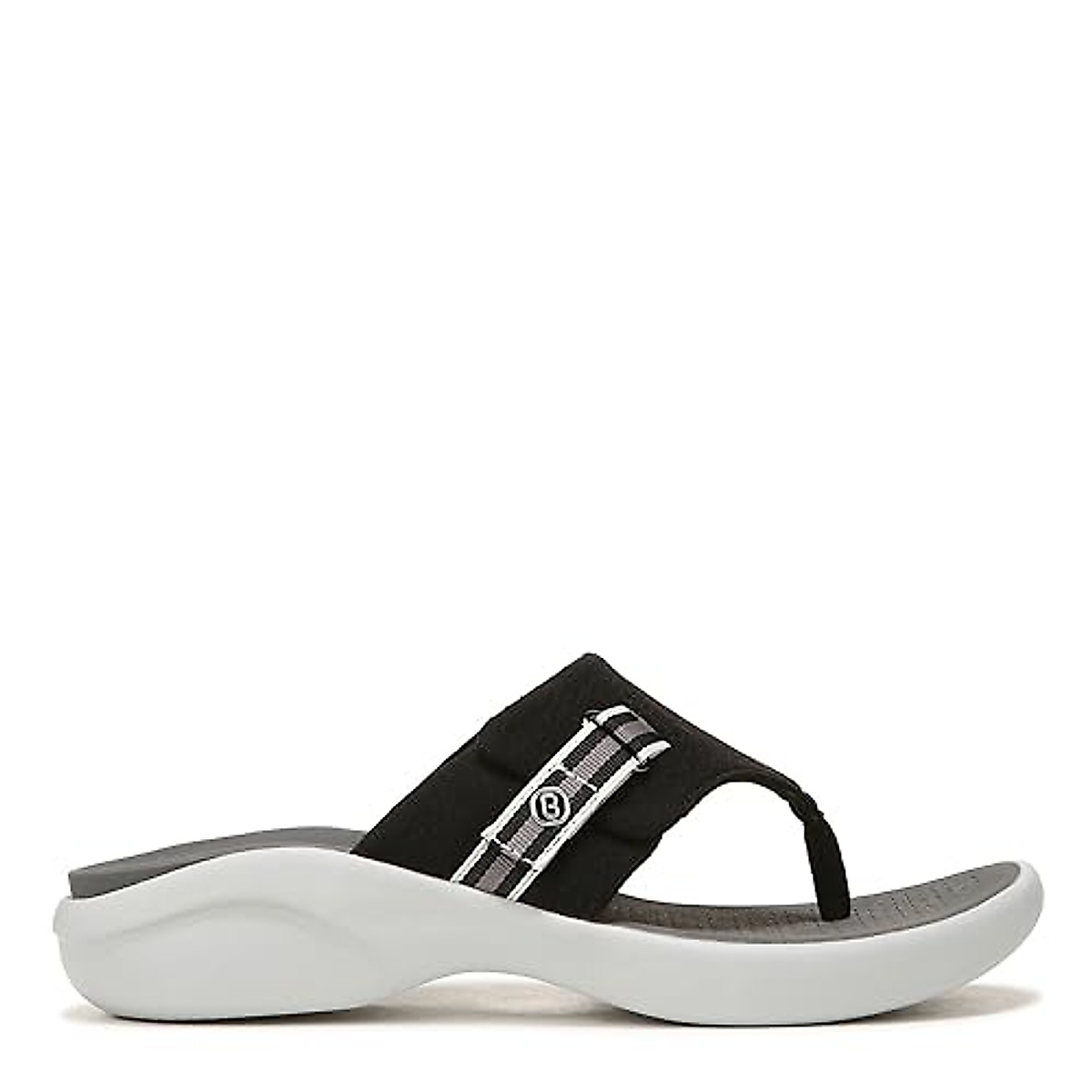 BZees Womens Camp Out Thong Sandal Black 7.5 M