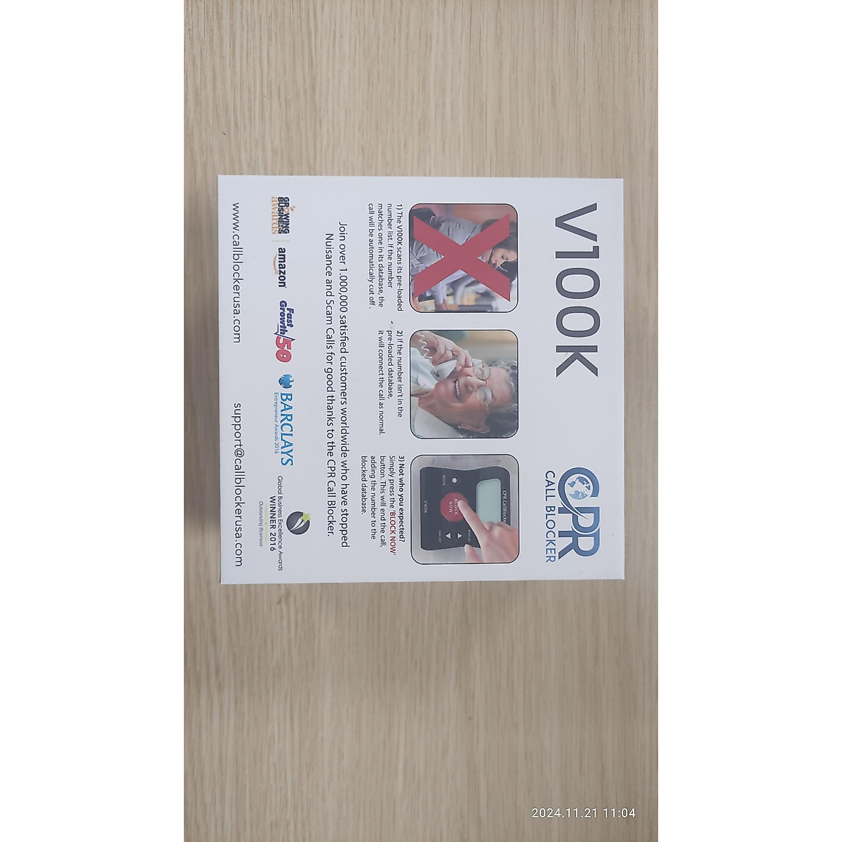 CPR V100K Spam Call Blocker for Landline Phones – Stop All Unwanted Calls at a Touch of a Button - Scam Call Blocker for Home Phones