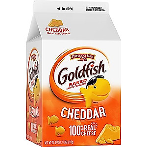 Goldfish Cheddar Crackers, 27.3 oz carton, (Pack of 2)