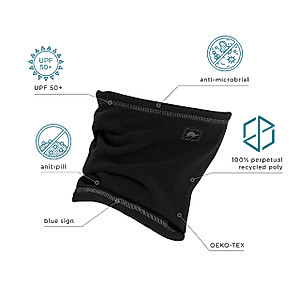 Turtle Fur Micro Fur Single-Layer Neck Gaiter, Black, One Size