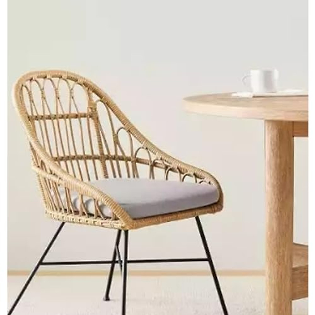 HASWEX Outdoor Patio Rocking Chair Indoor Rattan Rocker Chair, Padded Cushion Rocker Recliner Chair Suitable for Front Porch Living Room Terrace Garden Courtyard