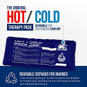 Flexible Ice Pack for Pain Relief - Reusable Gel Pack for Knee, Shoulder, Ankle, Back, and More - Bendable for Customized Comfort