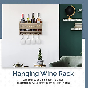 Noble Nest Wine Rack Wall Mounted | Wine Glass Rack | Wine Glass Holder Birthday Gifts for Her | Gifts for Mom | Gift for Wine Lovers | Farmhouse Wall Decor | Hanging Wine Rack
