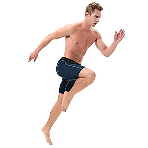 Roadbox Compression Shorts for Men 3 Pack Cool Dry Athletic Workout Underwear Running Gym Spandex Baselayer Boxer Briefs