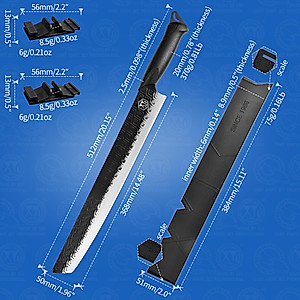 XYJ Japanese Chef Knife Set Professional,Slice Cooking Knife,Camping Kitchen Knives With Cover,Butcher Carving Brisket Knives,Full Tang (Cooking Knife)