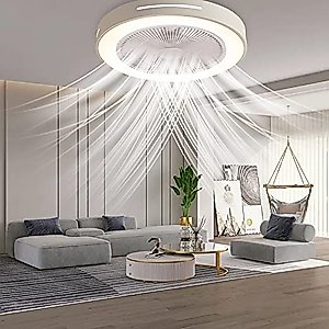 Ceiling Fan with Light Mute LED Dimmable Ceiling Fans with Remote Control Modern Dimmable Ceiling Fan Light with Remote Control for Bedroom Living Room Kitchen