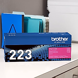 Brother Genuine TN223M, Standard Yield Toner Cartridge, Replacement Magenta Toner, Page Yield Up to 1,300 Pages, TN223, Amazon Dash Replenishment Cartridge