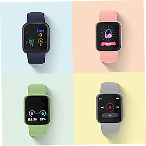 Smart Watch 1.44inch Touch Screen Fitness Watch Waterproof Heart Rate Sports Pedometer, Fitness Sport Watch,Waterproof Watch,Blood Pressure Watch, Black