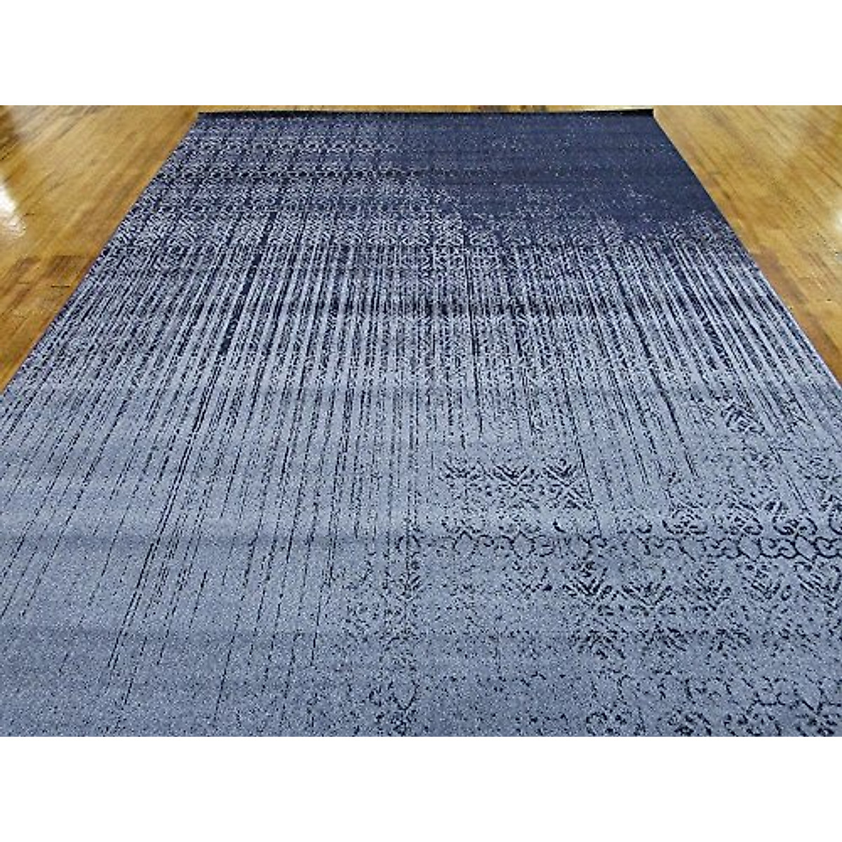 Unique Loom Del Mar Collection Area Rug - Jennifer (10' 6" x 16' 5" Rectangle, Blue/ Navy Blue)