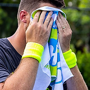 Swinton Pickleball Sports Towel in White - Pickleball Gift and Accessory