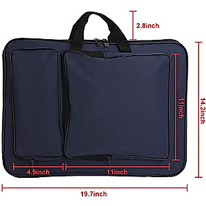 TINAYAUE A3 Art Portfolio Carry Bag Water-Resistant Art Work Portfolio Tote Drawing Board Bag Portable Student Painting Sketch Pad Storage Bag Art Portfolio Backpack for Packing Palette Paints