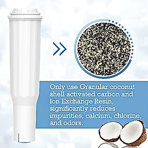 4 Pack CLEARYL/CLARIS White Water Filter Compatible with Jura F7, F8, Z5 Automatic Coffee Machine Impressa, Espresso, Capresso