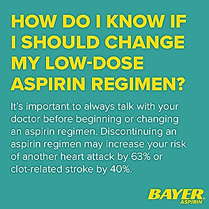Aspirin Regimen Bayer 81mg Enteric Coated Tablets, #1 Doctor Recommended Aspirin Brand, Pain Reliever,300 Count
