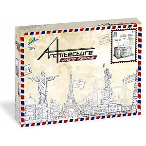 Liberty Imports The White House 3D Puzzle - Architectural Puzzles for Adults and Kids - Building Model DIY Kit, 35 Pieces