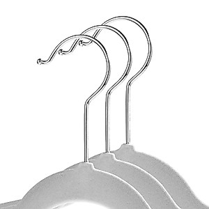 Casafield 100 Velvet Kid's Hangers - 14" Size for Children's Clothes - Gray