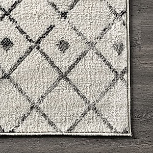 nuLOOM Zola Geometric Moroccan Area Rug, 5' x 8', Grey