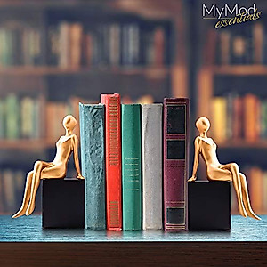 Modern Girl Statues Decorative Bookend Set. Add Modern Touch to Any Shelf or Table with These Unique Art of Confident Girl Statues. Use Them as Bookends Or Décor to Your Home and Office Modern Vibe!