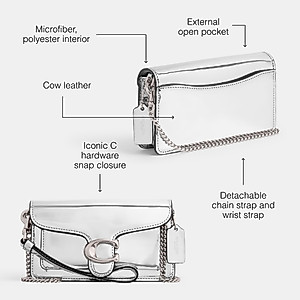 Coach Metallic Tabby Wristlet, Silver