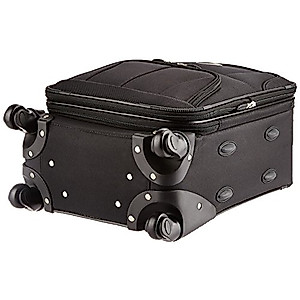 Rockland Expandable Spinner Carry On, Black, 19-Inch