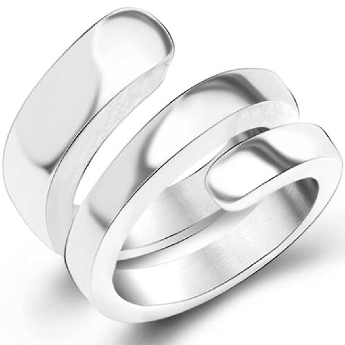 Jude Jewelers Stainless Steel Wrap Braided Style Wedding Band Promise Statement Anniversary Ring (Silver, 9)