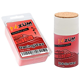 ZUMWax Ski/Snowboard/Nordic/Cross-Country Racing Wax Bundle - CHILL Temperature Iron ON & RUB ON Waxes