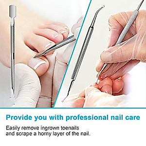 Upgraded Ingrown Toenail Tools 9pcs, TENBOK Professional Podiatrist Toenail Clippers for Thick, Ingrown & Side Nails for Men & Seniors, Surgery Grade Ingrown Toenail Treatment Pedicure Tool