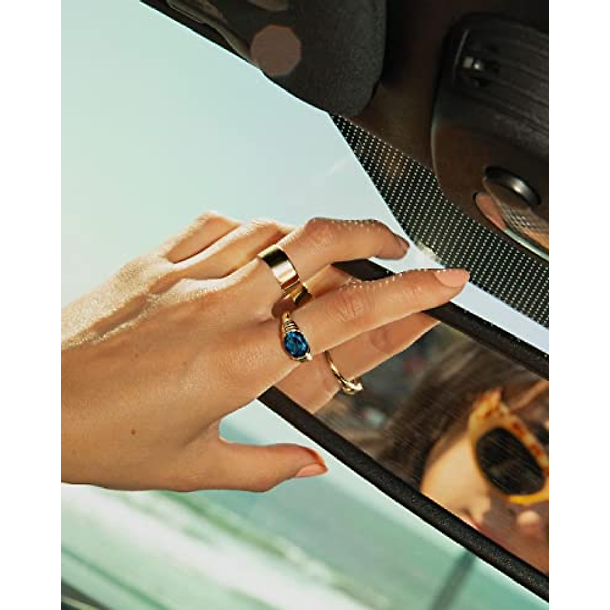 Aojun 14K Gold Filled Ring High Polish Plain Tarnish Resistant Comfort Fit Eternity Wedding Band 1mm 2mm 3mm 4mm 5mm 6mm 8mm Ring for Women Men (Gold-8MM, 8)