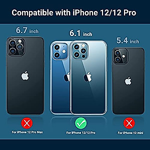 TORRAS Crystal Clear Compatible for iPhone 12 Case, Compatible for iPhone 12 Pro Case, [Against-Yellowing][Stronger X-Shock Protection] Shockproof Soft TPU Slim Thin Phone Case