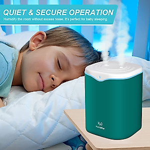 Humidifiers for Bedroom, 2L Cool Mist Humidifiers for bedroom, USB Portable Desk Humidifier, Quiet Ultrasonic Humidifier with Auto Shut-Off and 7-Color Light. SPURUPS