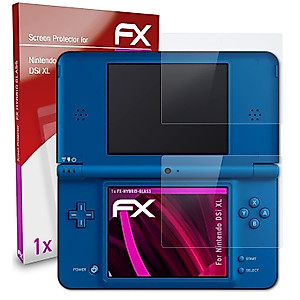 atFoliX Plastic Glass Protective Film compatible with Nintendo DSi XL Glass Protector, 9H Hybrid-Glass FX Glass Screen Protector of plastic (Set of 1)