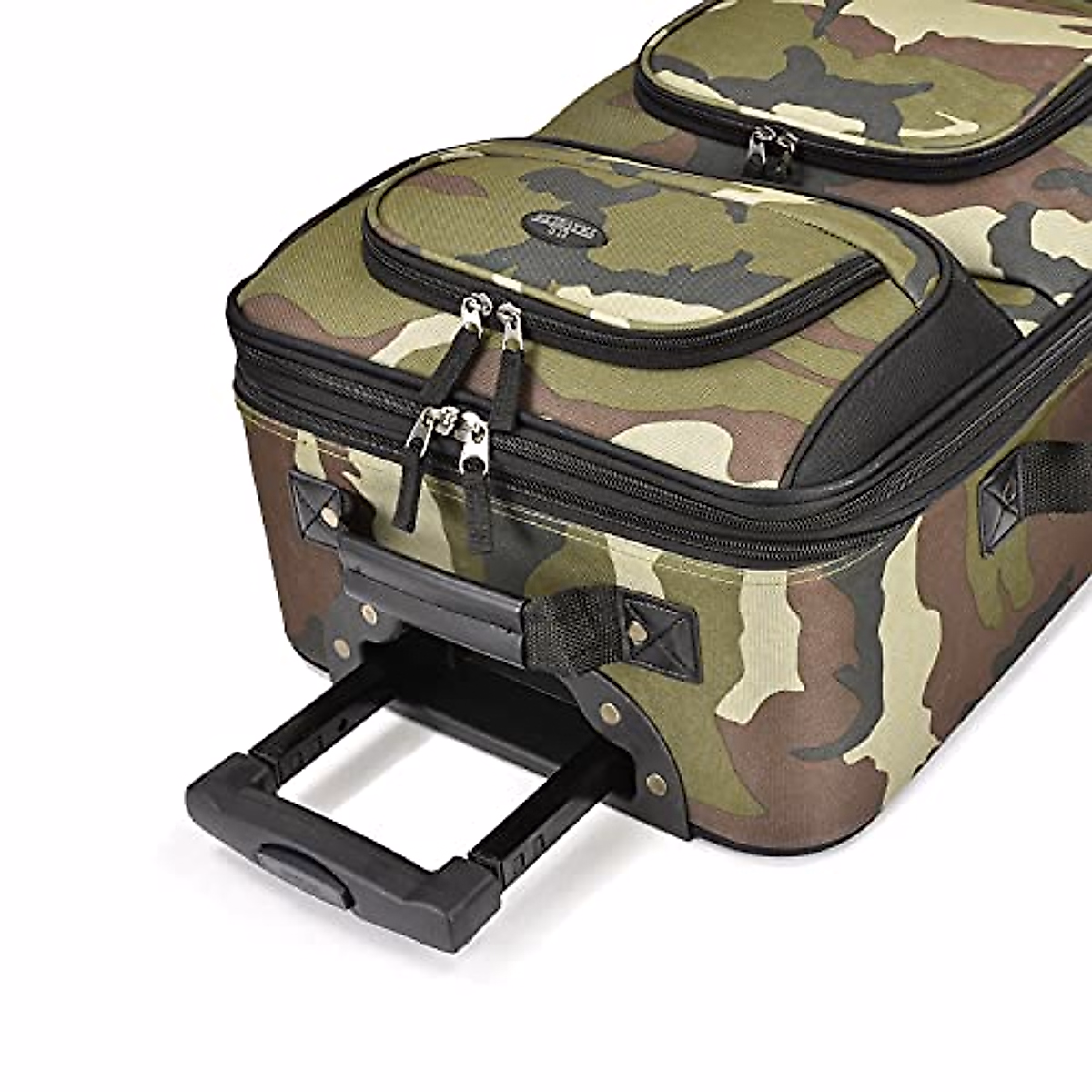 U.S. Traveler Rio Rugged Fabric Expandable, Camouflage, 2 Wheel